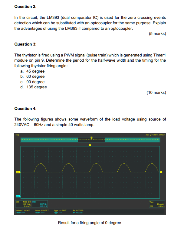 Solved Exercise 4: Half Wave Controlled Rectifier 12V Power | Chegg.com