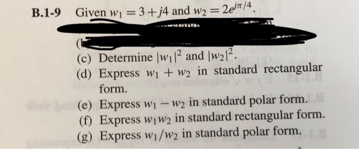 B.1-3 Express the following numbers in Cartesian | Chegg.com