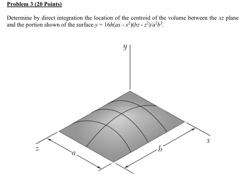 Solved Problem 3 (20 Points) Determine by direct integration | Chegg.com