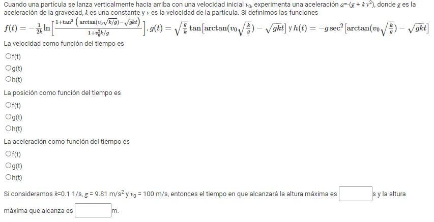 Solved When a particle is thrown vertically upwards with an | Chegg.com