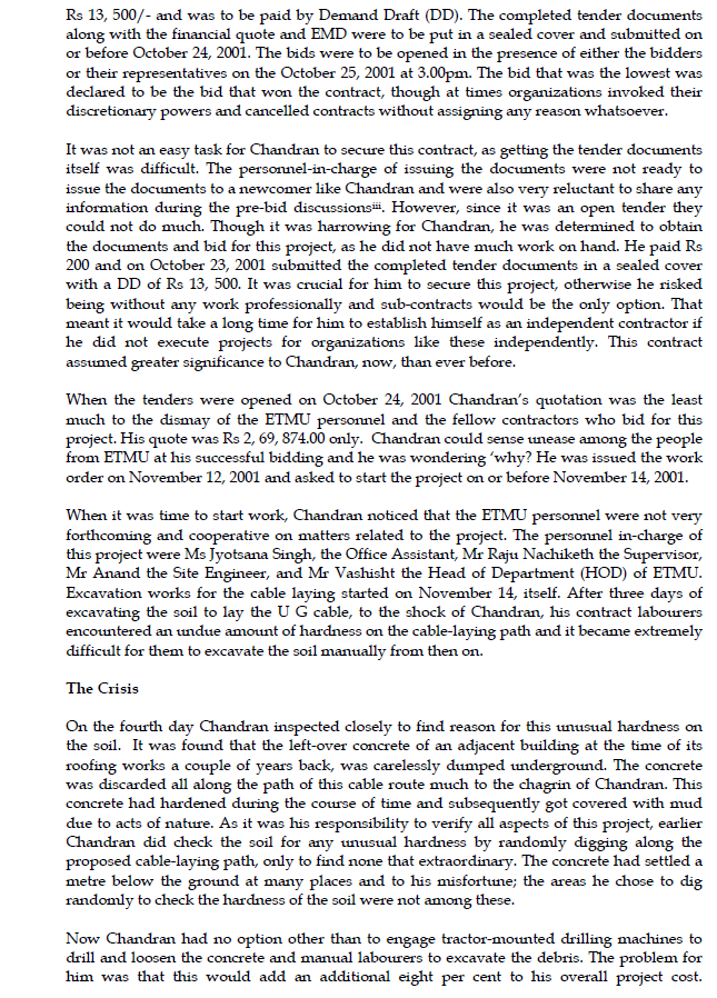 Solved The Cable Contract Chandran was confused as the | Chegg.com