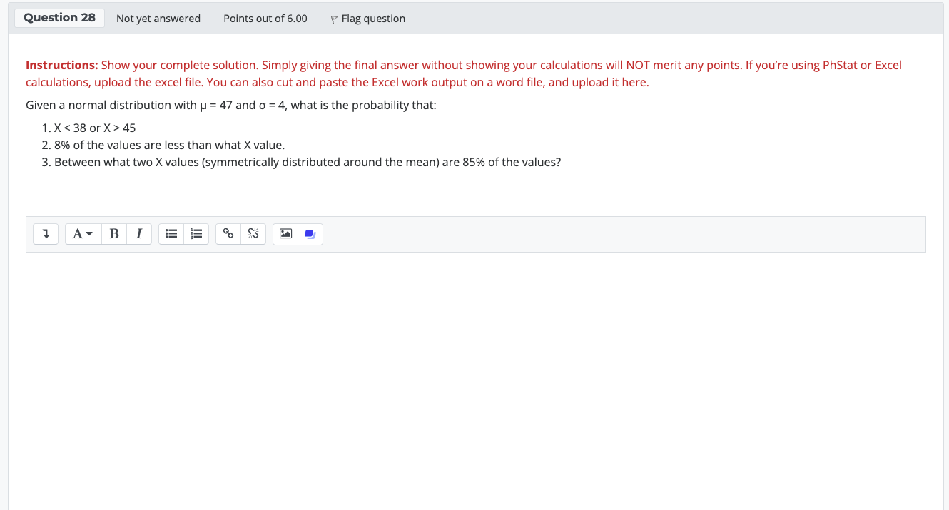 Solved Question 28 Not yet answered Points out of 6.00 Flag | Chegg.com