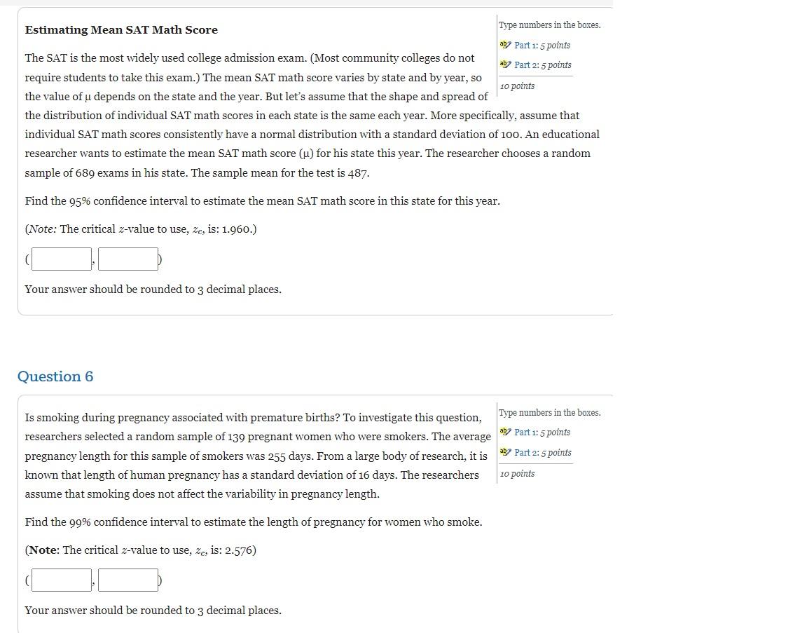 Solved the distribution of individual SAT math scores in | Chegg.com
