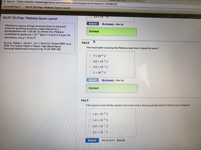 Solved 을 Secure! https://session.mast ysics: Ch 10Hw Part 1 | Chegg.com