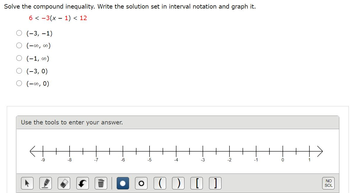 Solved Solve the compound inequality. Write the solution set | Chegg.com