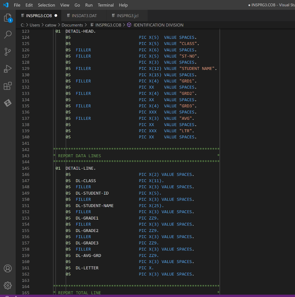 COBOL Program System Names: i.e. SELECT file-name | Chegg.com