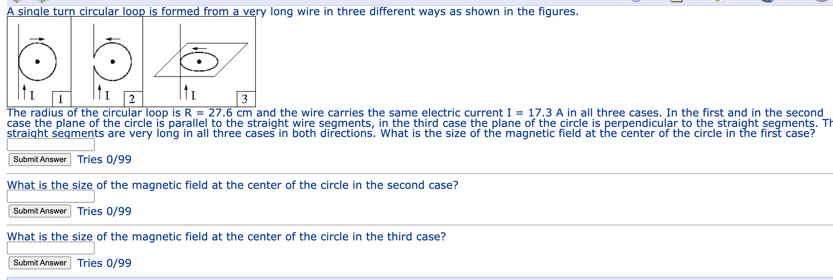 Solved A sinqle turn circular loop is formed from a very | Chegg.com