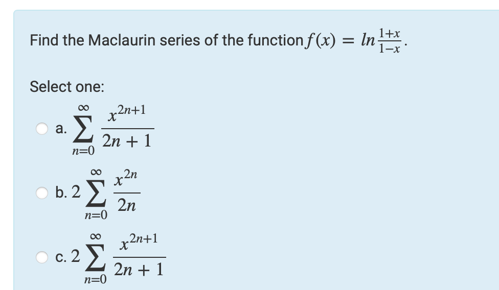 Solved Find the Maclaurin series of the function | Chegg.com