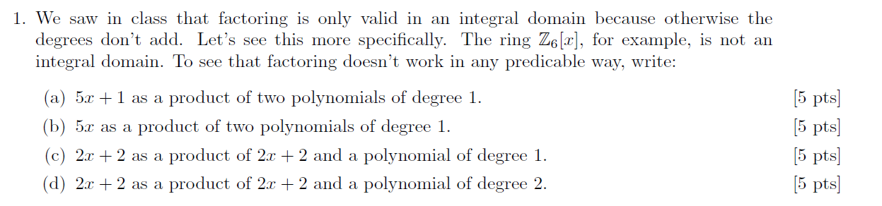 Solved would you help me with this abstract algebra | Chegg.com