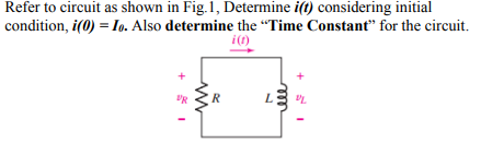 Solved Refer to circuit as shown in Fig. 1, Determine ift) | Chegg.com