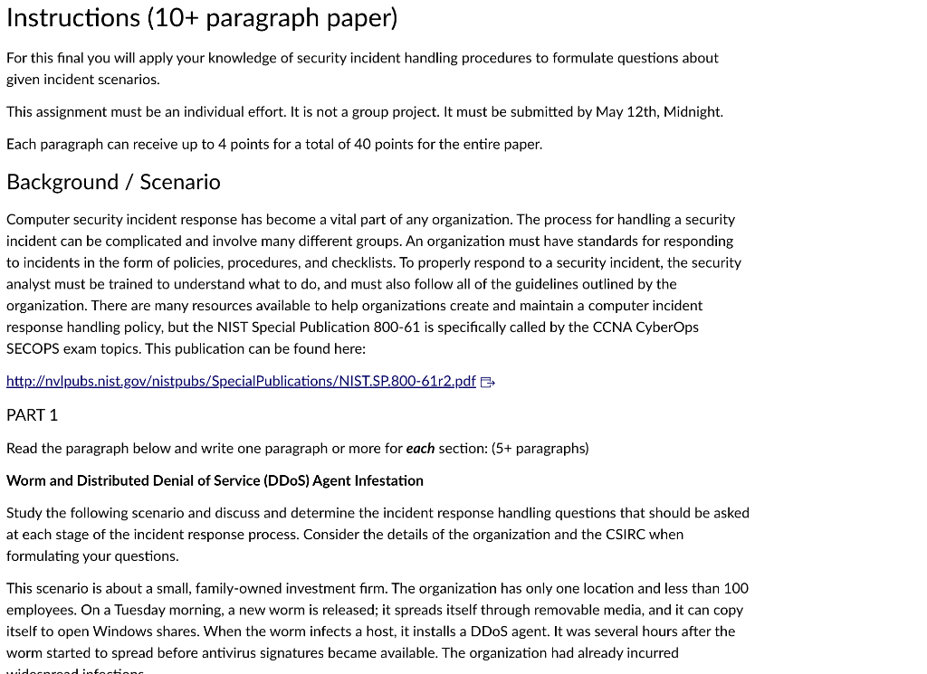 Solved I would like to do this assignment. It should be 10 | Chegg.com