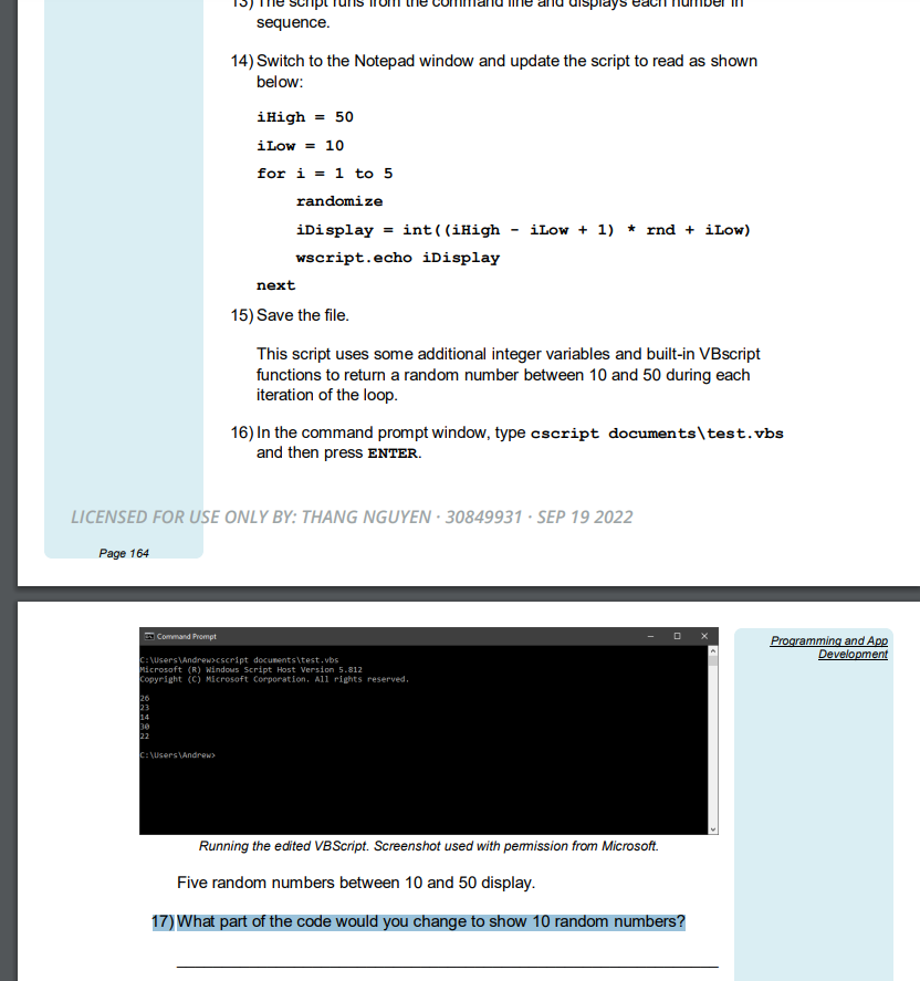 Solved sequence. 14) Switch to the Notepad window and update | Chegg.com