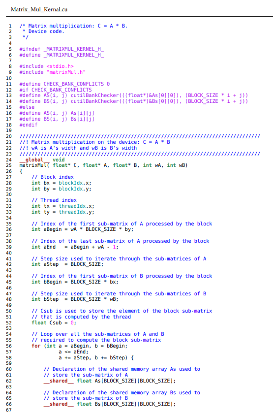Solved Matrix Multiplication Using Cuda And Implementation 6000