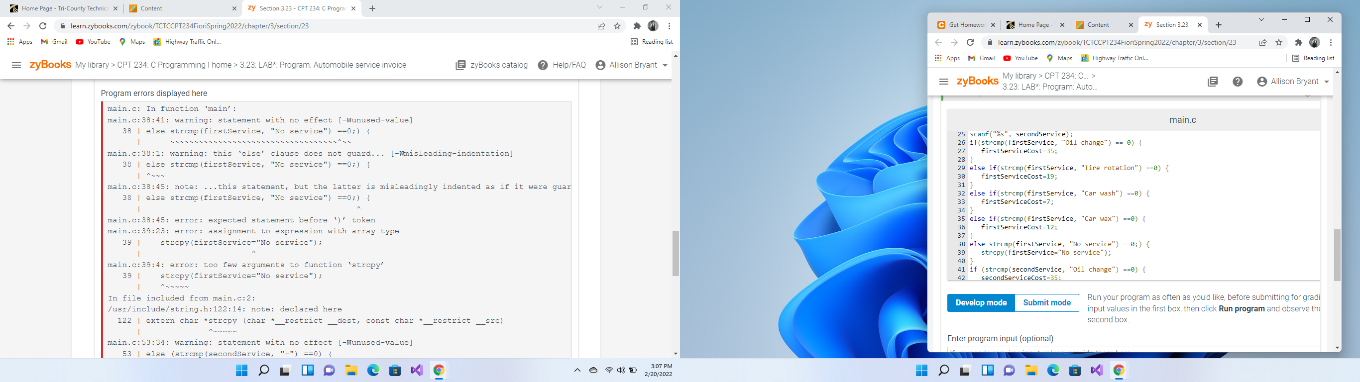 Solved Home Page - Tri-County Technica X Content х zy | Chegg.com