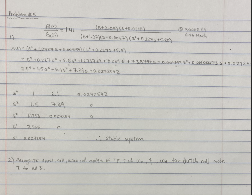 Solved roblem 5 [20 marks] transfer function for | Chegg.com