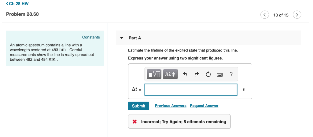 Solved Ch 28 HW Problem 28.60 10 of 15 > Constants Part A An | Chegg.com