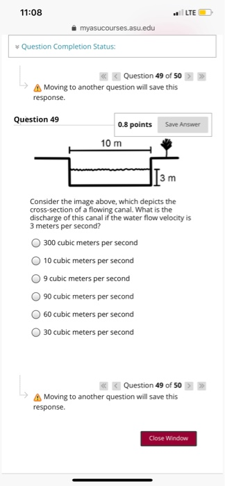 Solved 11:08 LTE 욜 myasucourses.asu.edu w Question | Chegg.com