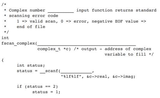 Solved The code for function scan_complex that we used in | Chegg.com