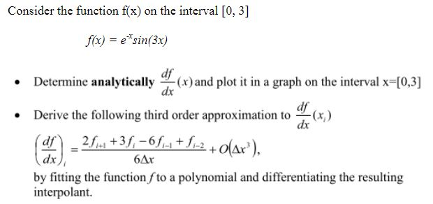 Solved Consider the function f(x) on the interval [0, 3] | Chegg.com