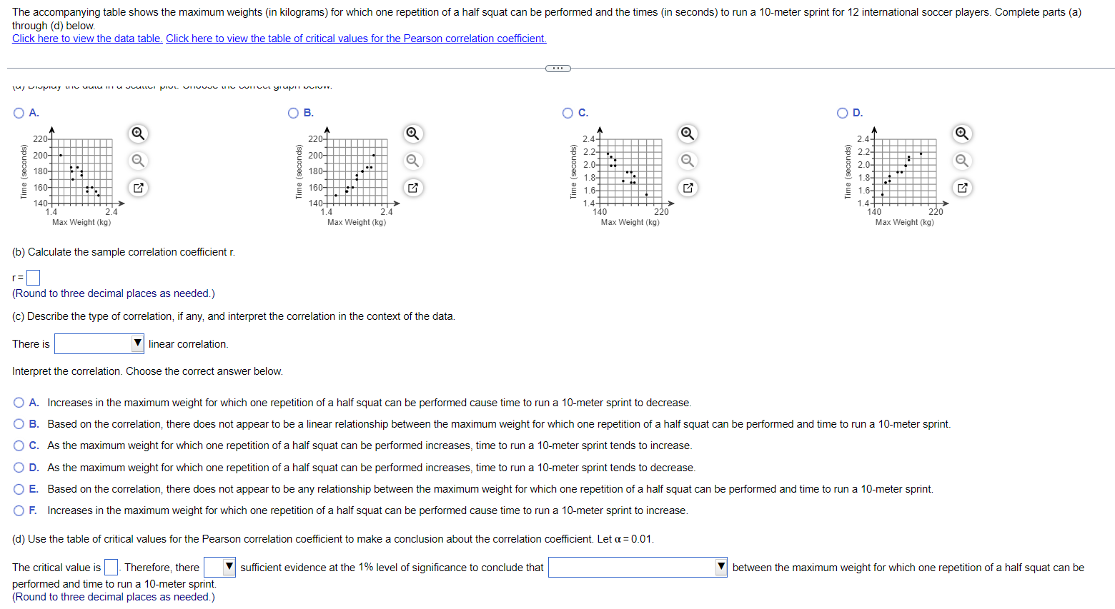 through (d) ﻿below.Click here to view the data table. | Chegg.com