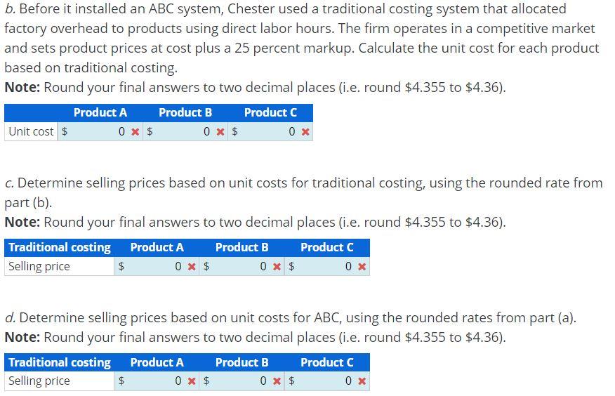 Chester Inc. has identified activity centers to which | Chegg.com