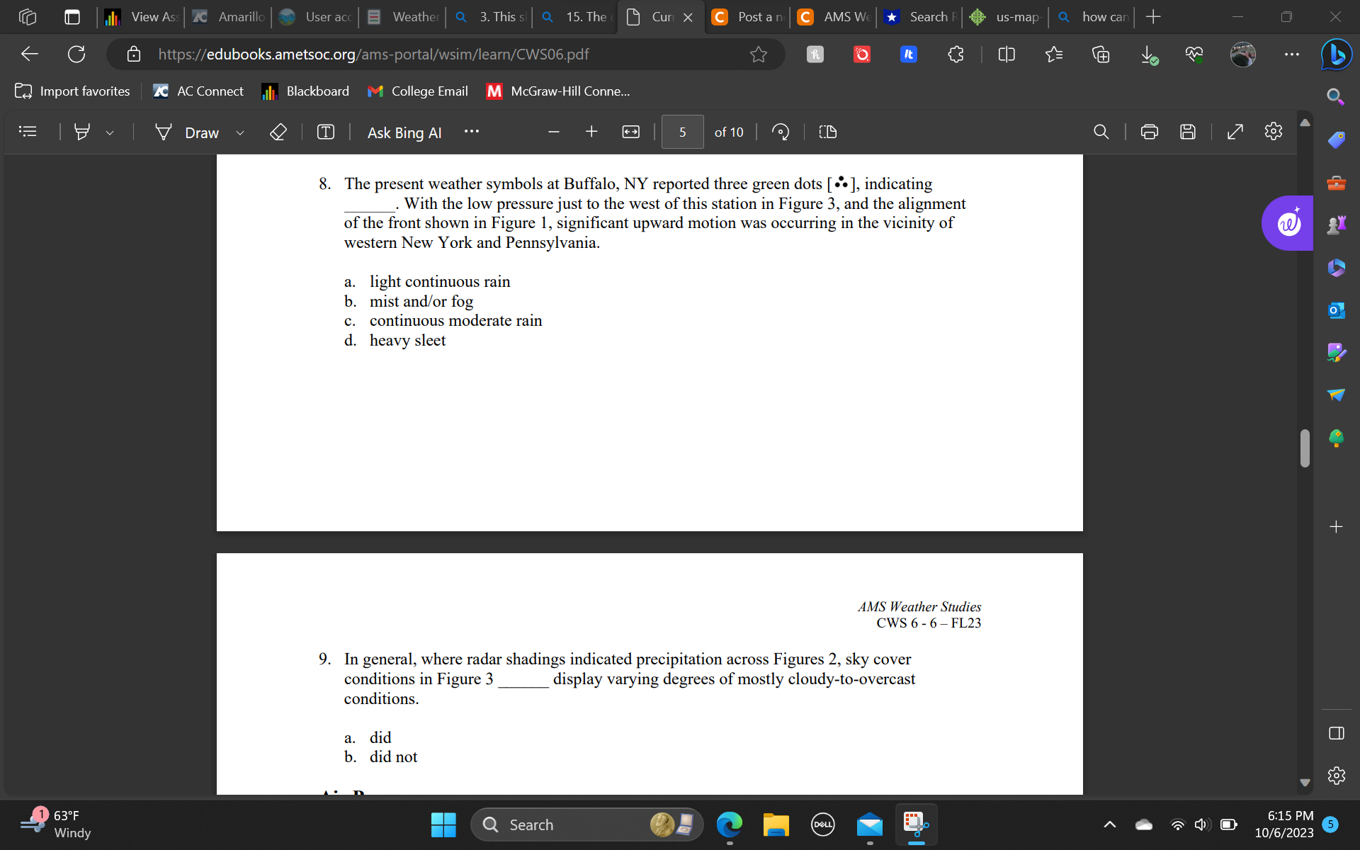 Solved Figure 3. Unanalyzed regional weather map with | Chegg.com