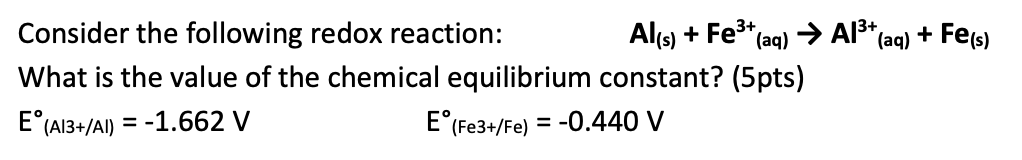 Solved Electrochemistry & Redox Titration Answer the | Chegg.com