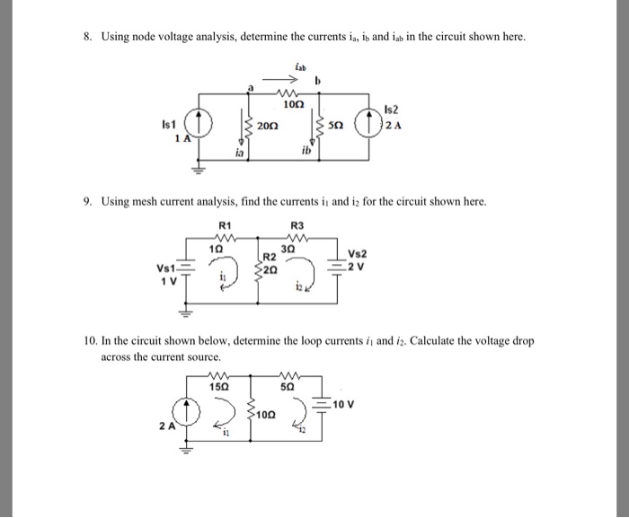Solved 8. Using node voltage analysis, determine the | Chegg.com Solved 8. Using node voltage analysis, determine the | Chegg.com