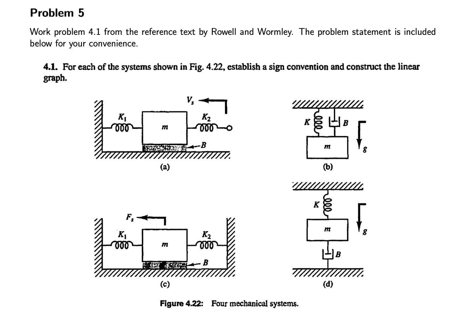 Solved Work problem 4.1 from the reference text by Rowell | Chegg.com