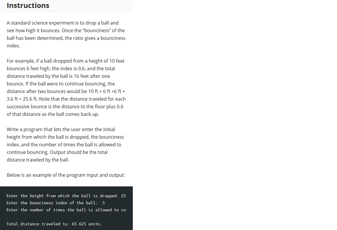 Solved Instructions A standard science experiment is to drop | Chegg.com