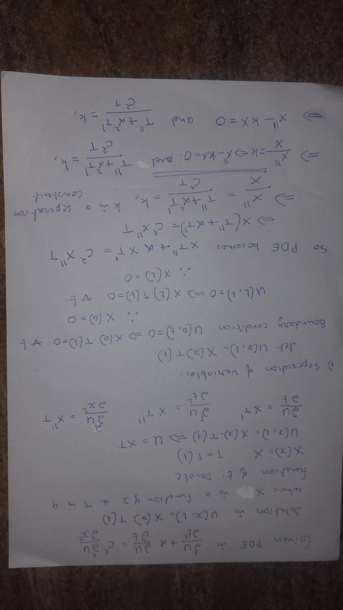Solved Separation of variables Consider the linear partial | Chegg.com