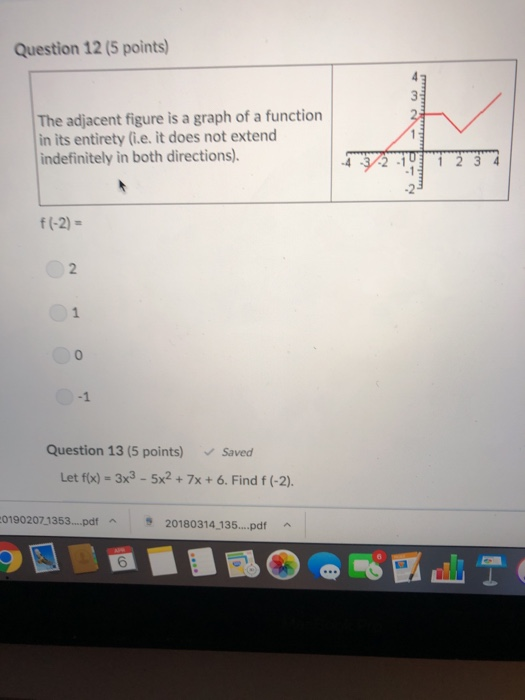 Solved Question 12 (5 points The adjacent figure is a graph | Chegg.com