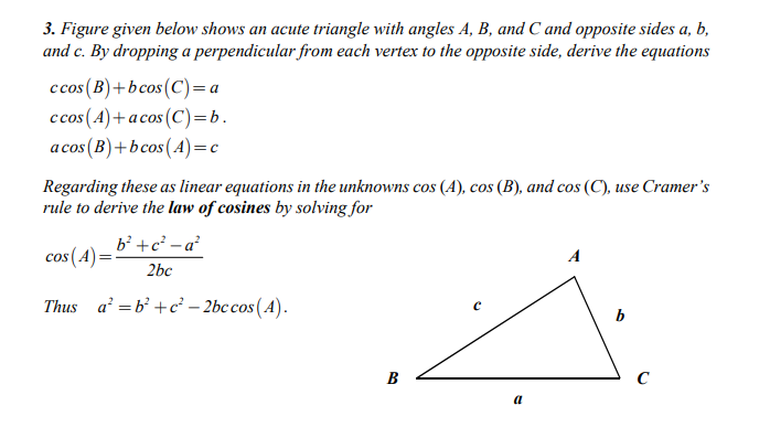 Solved 3. Figure given below shows an acute triangle with | Chegg.com