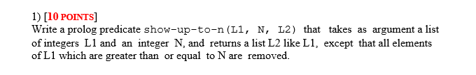 Solved 1) [10 POINTS) Write a prolog predicate | Chegg.com
