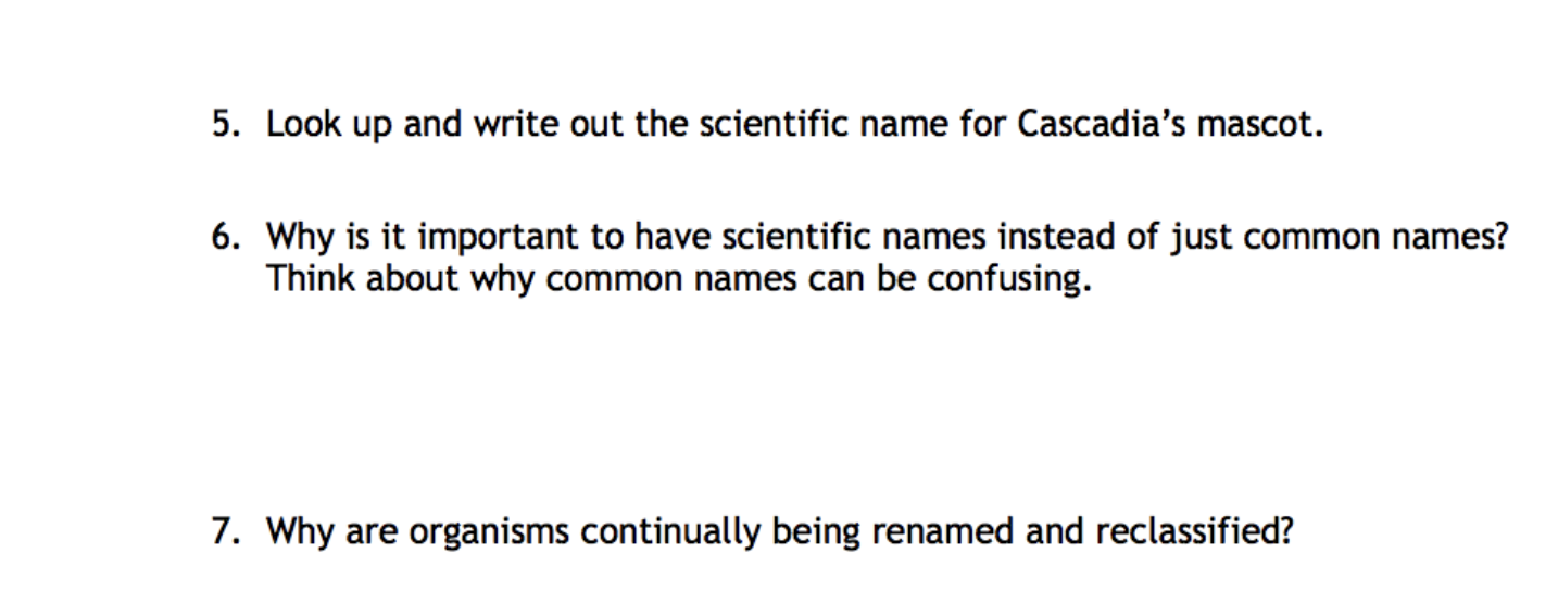 Solved We name organisms using the binomial system. Every | Chegg.com