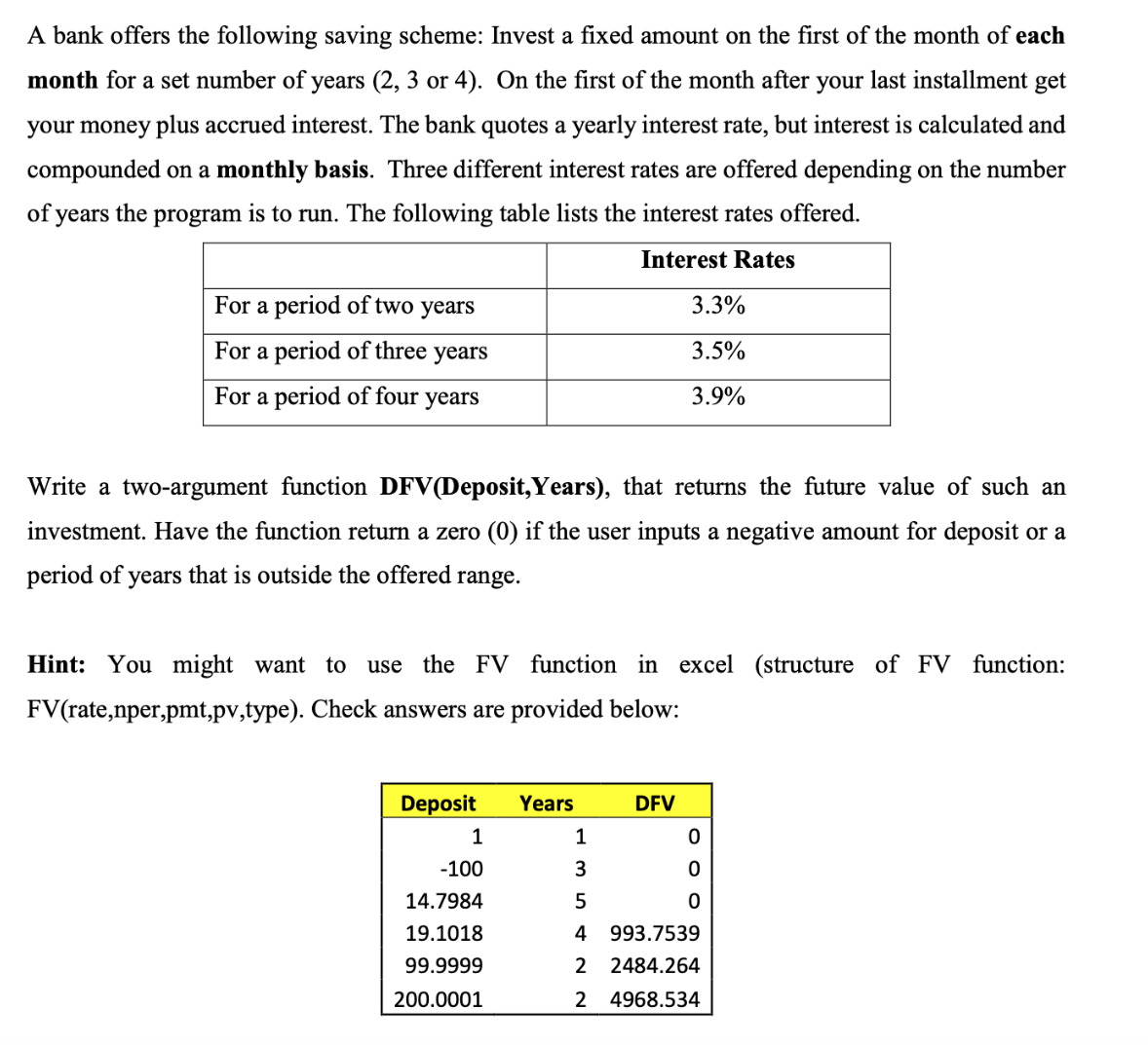 A bank offers the following saving scheme: Invest a | Chegg.com