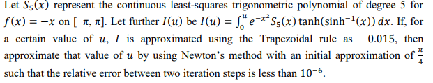 Solved Let S5(x) represent the continuous least-squares | Chegg.com Solved Let S5(x) represent the continuous least-squares | Chegg.com