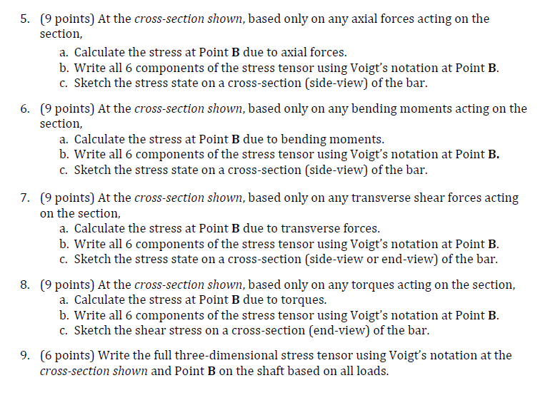 Solved 5. (9 points) At the cross-section shown, based only | Chegg.com