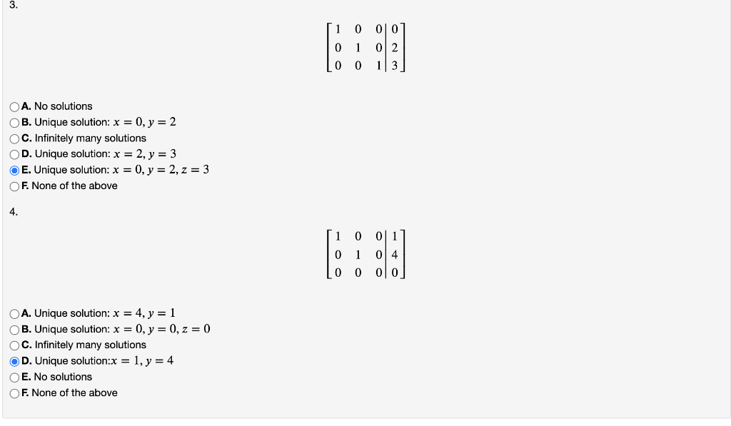 Solved The reduced row echelon form of a system of linear | Chegg.com