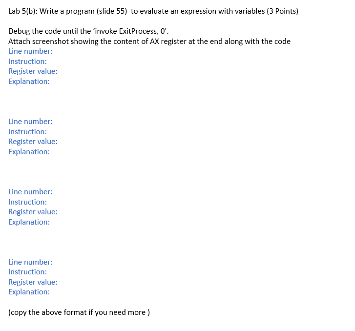 myWord word 4 dup (1,2,3,4,5) . code main proc mov | Chegg.com