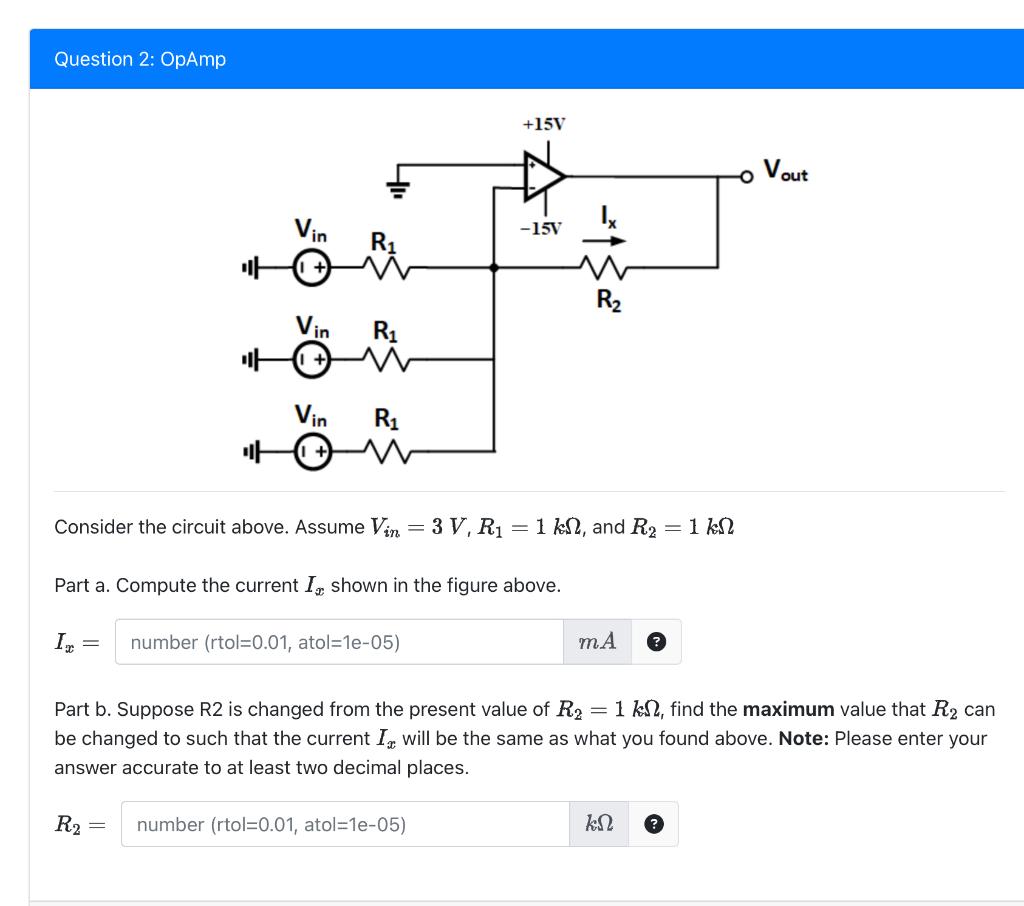Solved Consider the circuit above. Assume Vin=3V,R1=1kΩ, and | Chegg.com