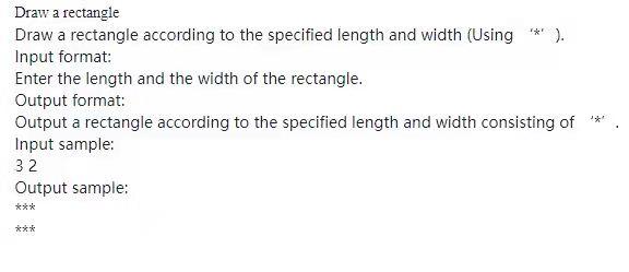 Solved * Draw a rectangle Draw a rectangle according to the | Chegg.com