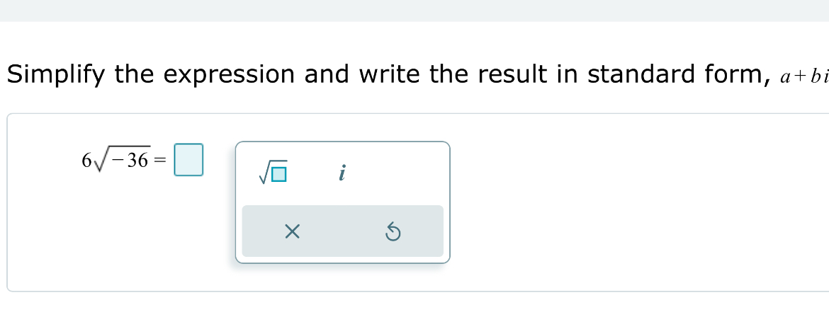 Solved Simplify the expression and write the result in | Chegg.com