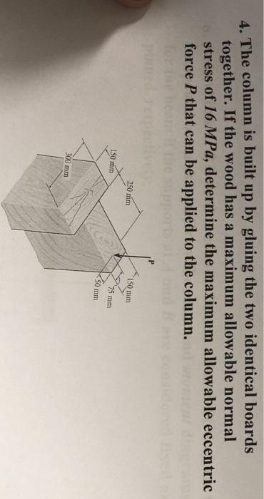 Solved 4. The column is built up by gluing the two identical | Chegg.com