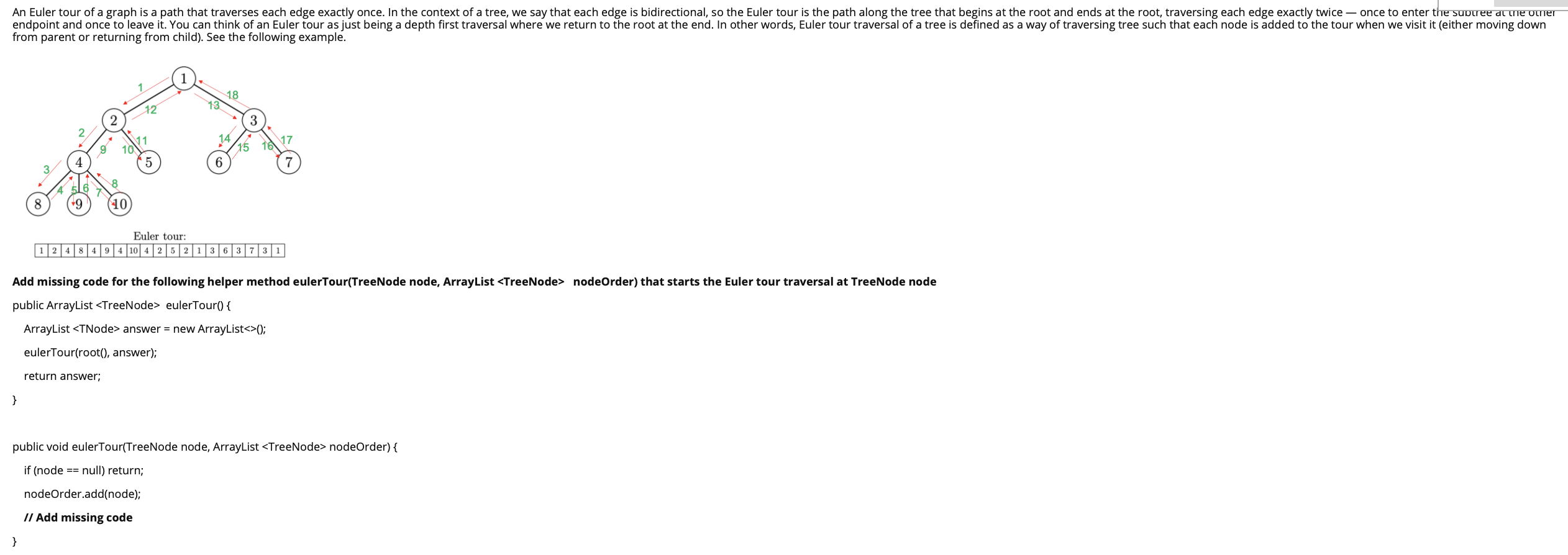 Solved An Euler tour of a graph is a path that traverses | Chegg.com