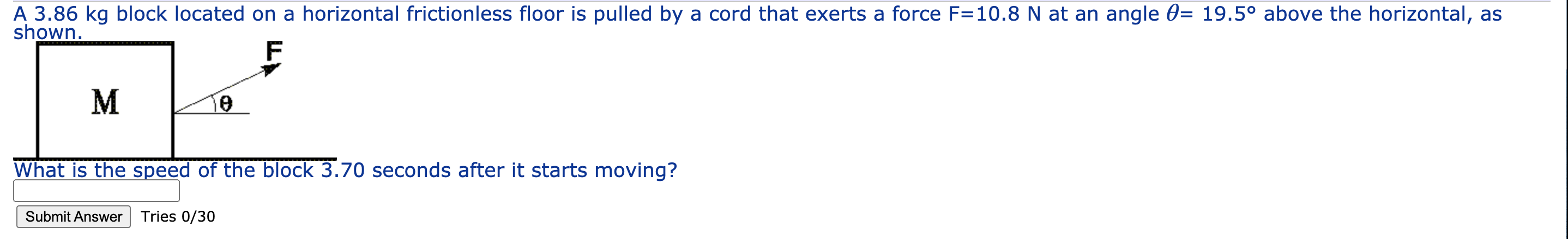 Solved A 3.86 kg block located on a horizontal frictionless | Chegg.com