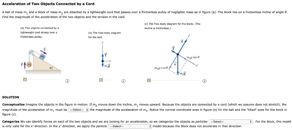 Solved: Acceleration Of Two Objects Connected By A Cord A ... | Chegg.com