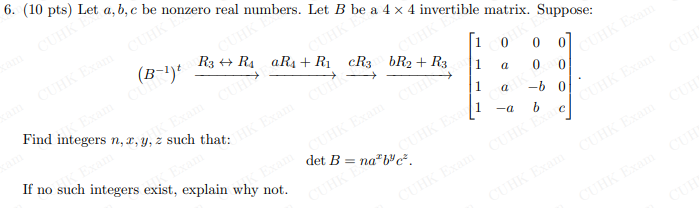 Solved 6. (10 pts) Let a,b,c be nonzero real numbers. Let B | Chegg.com Solved 6. (10 pts) Let a,b,c be nonzero real numbers. Let B | Chegg.com