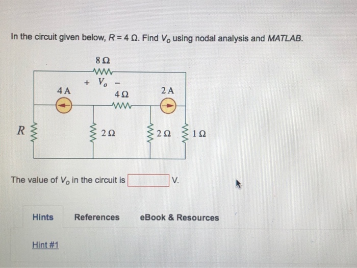 Solved In the circuit given below, R-4 Ω. Find Vo using | Chegg.com
