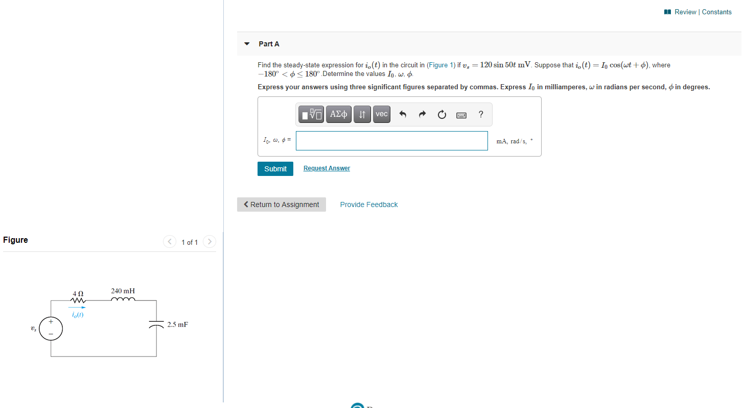 Solved Review Constants Part A Find the steady-state | Chegg.com